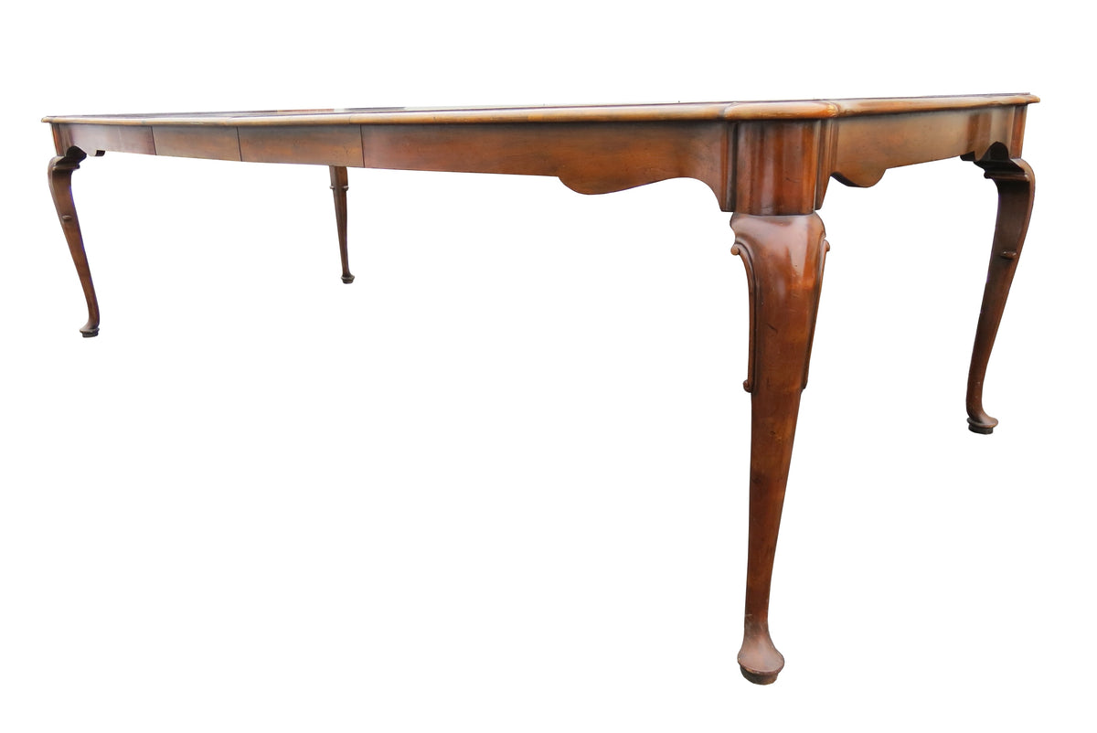queen anne extendable dining table