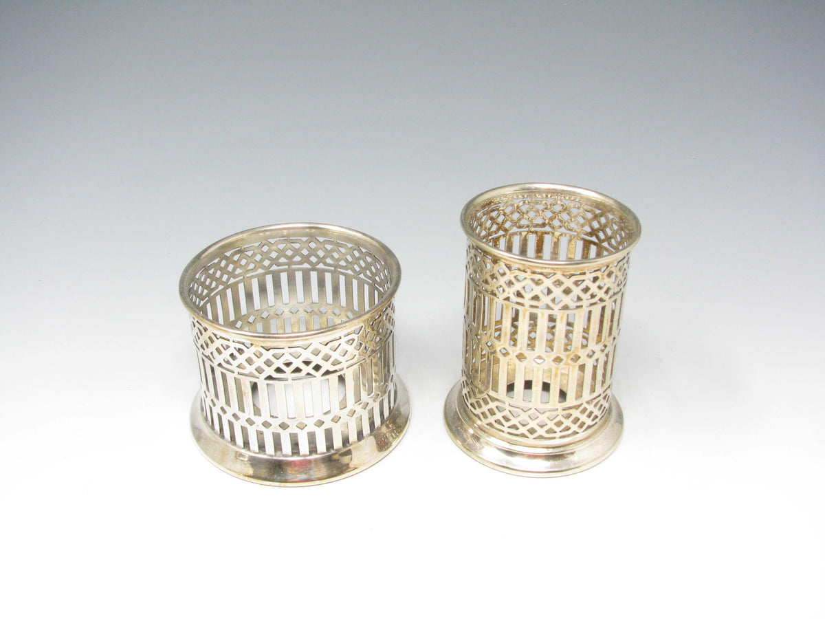 Antique Apollo EPNS Bernard Rice's Sons Silver Plated Sleeves / Glass ...