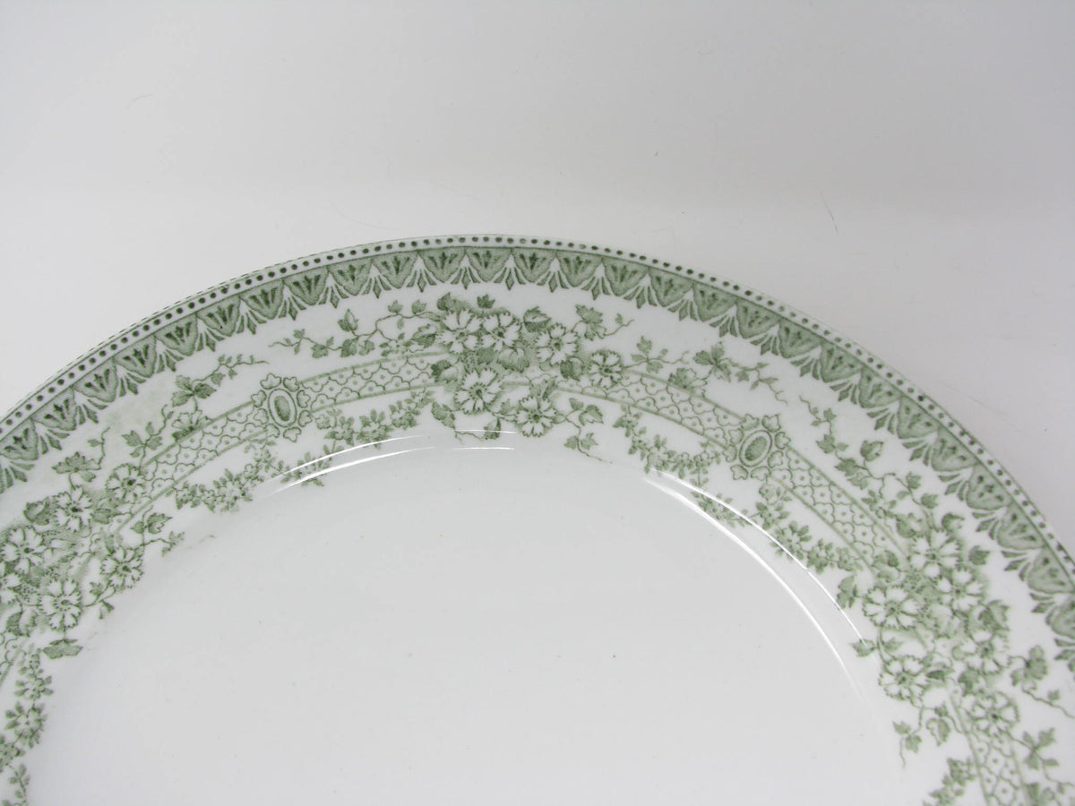 Antique Colonial Pottery Stoke on Trent Blenheim Green Dinner Plates ...