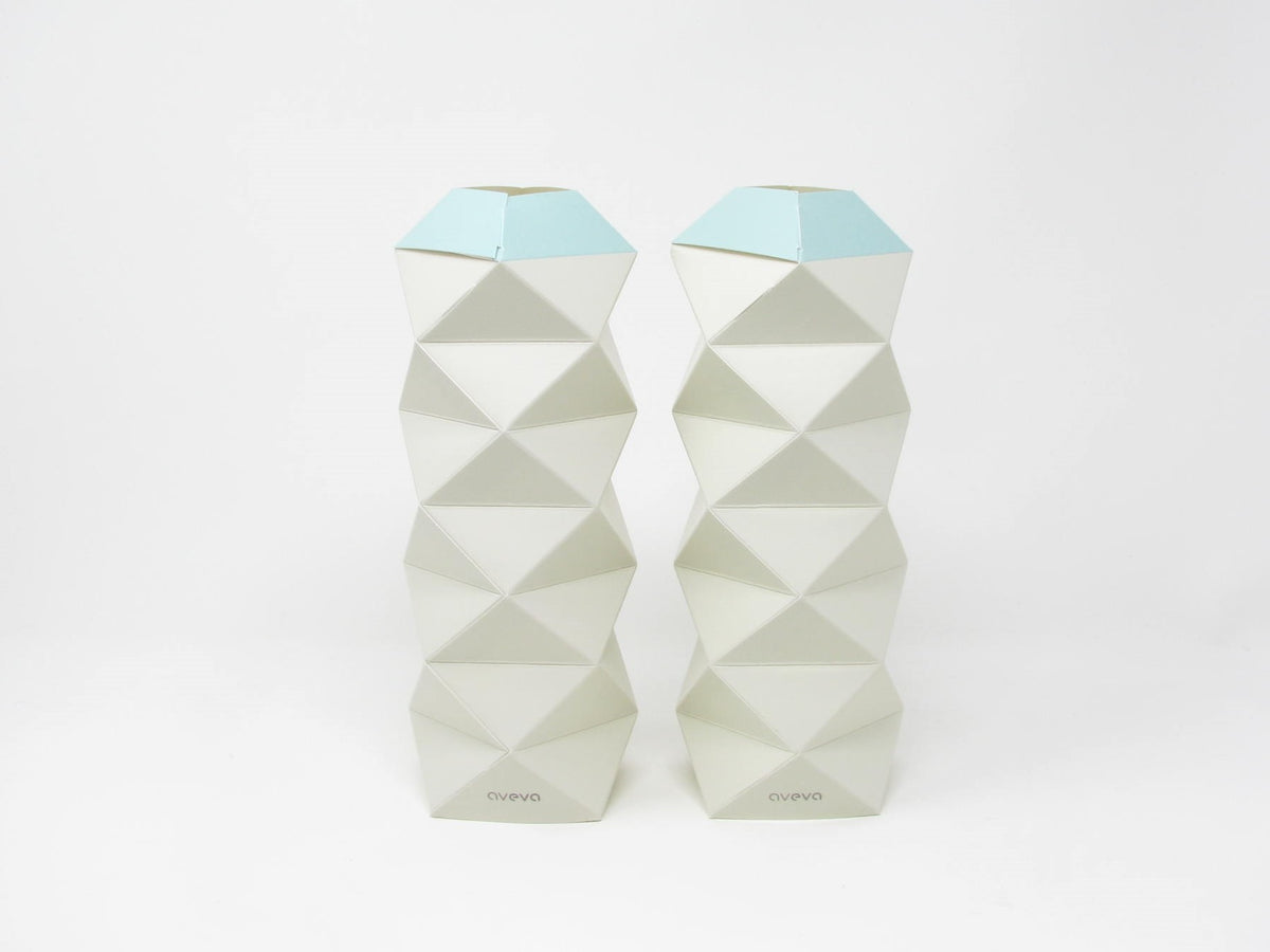 Aveva Wave Origami Style Geometric Recycled Paper Vases Designed by Fu ...