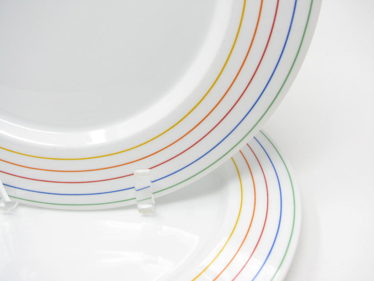 Vintage 1980s Studio Nova Stereo Dinner Plates with Rainbow Pattern ...