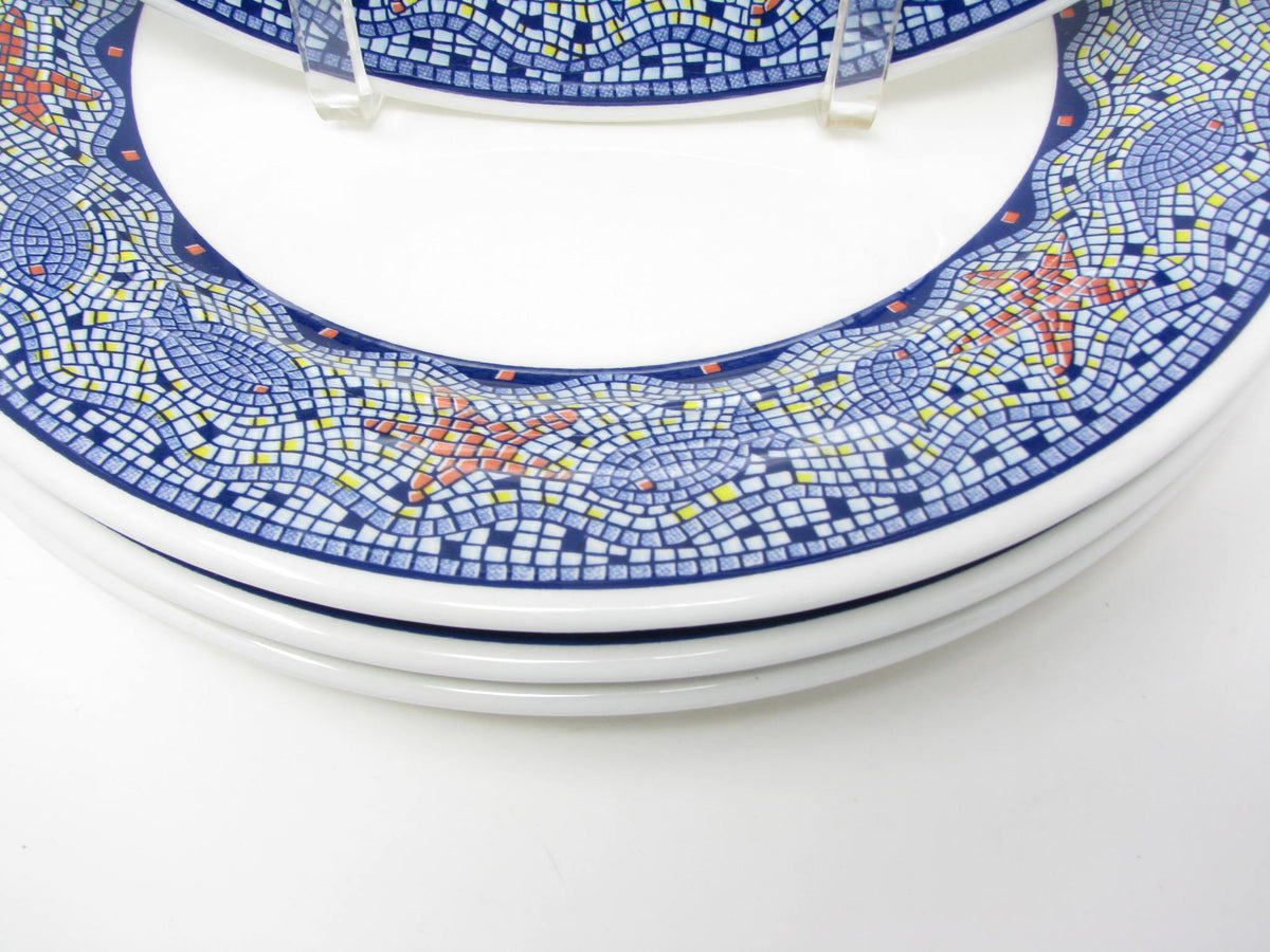 Vintage Brunelli Italy Mosaic Fish Ceramic Charger or Dinner Plates ...