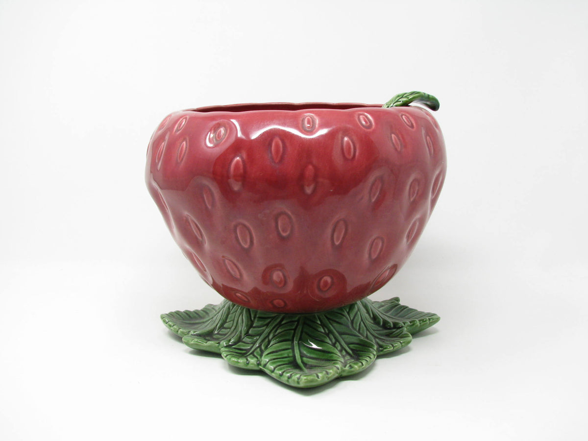 Vintage Cemar California Pottery Strawberry Footed Salad or Punch Bowl ...