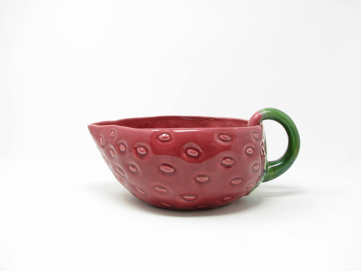 Vintage Cemar California Pottery Strawberry Short Pitcher or Serving B ...