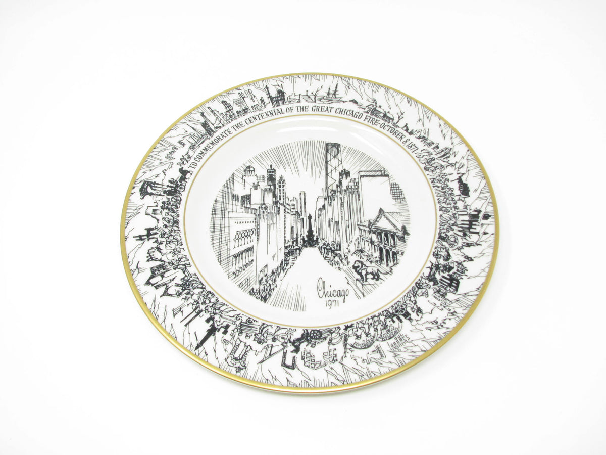Vintage Chicago Fire Commemorative Decorative Plate by Pickard China ...