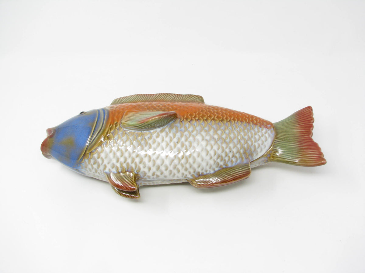 Vintage Fish Shaped Pottery Lidded Serving Dish – edgebrookhouse