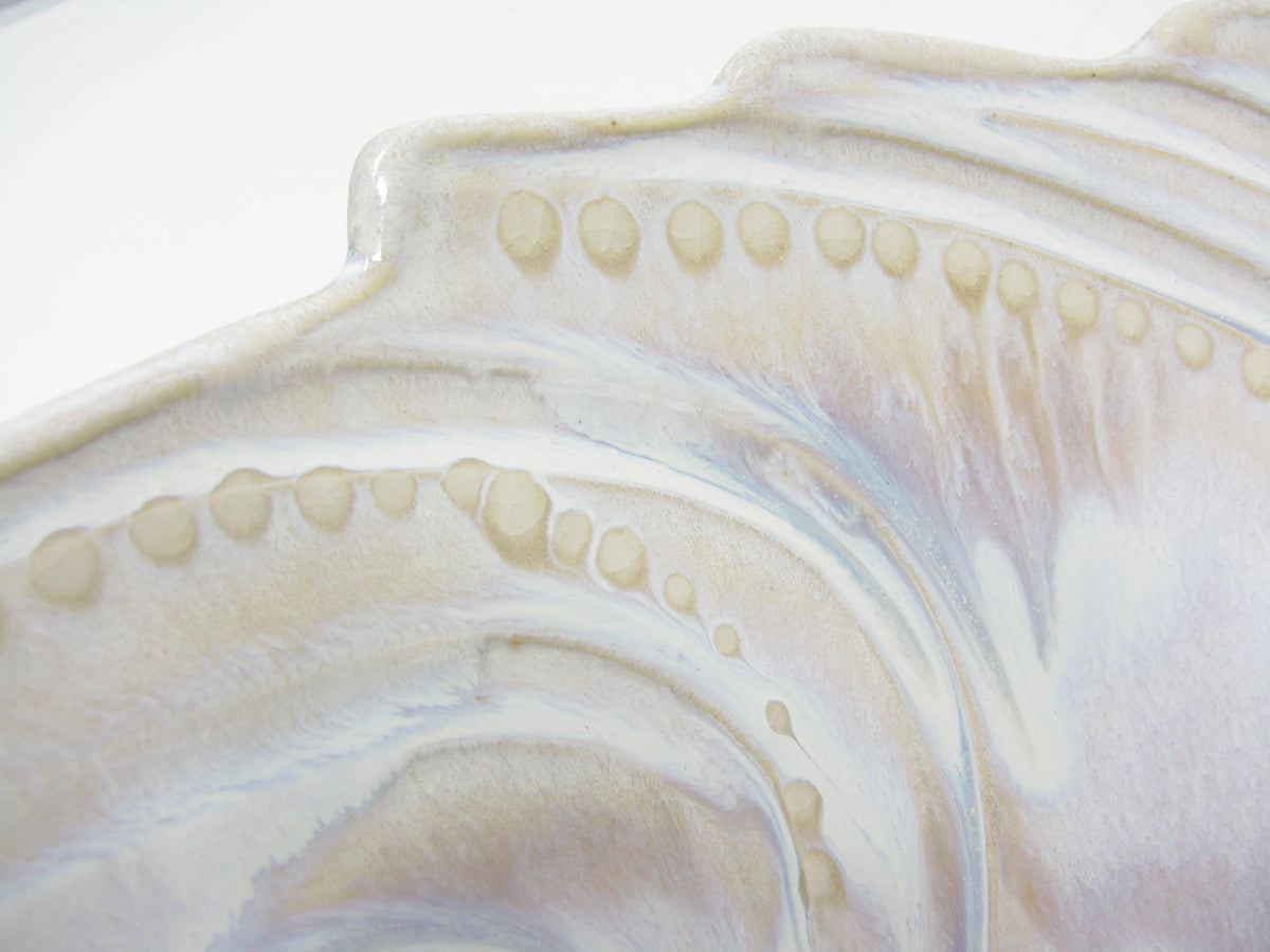 Vintage Garnier Studio Pottery Decorative Bowl with Embossed Shells an ...