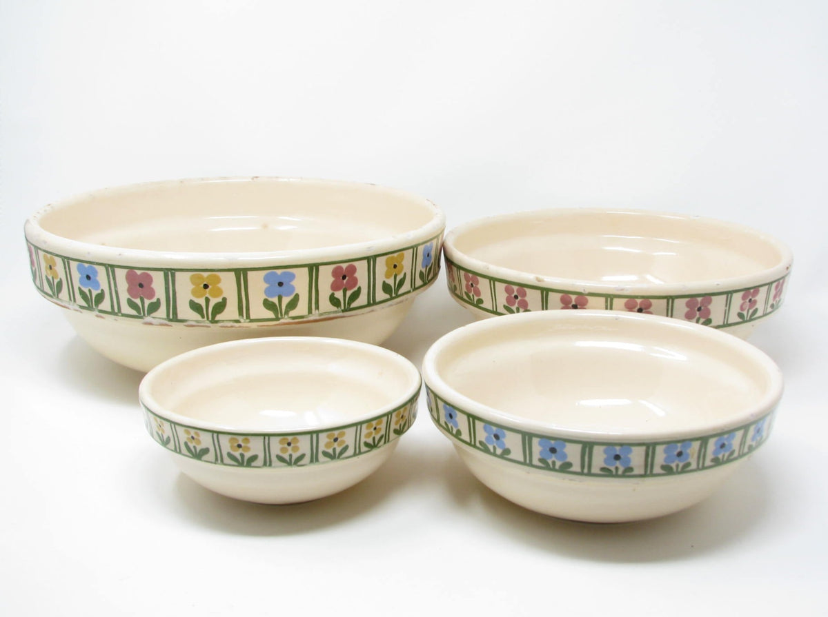 Vintage Hódmezovásárhely Hungarian Folk Art Slipware Pottery Nesting B ...