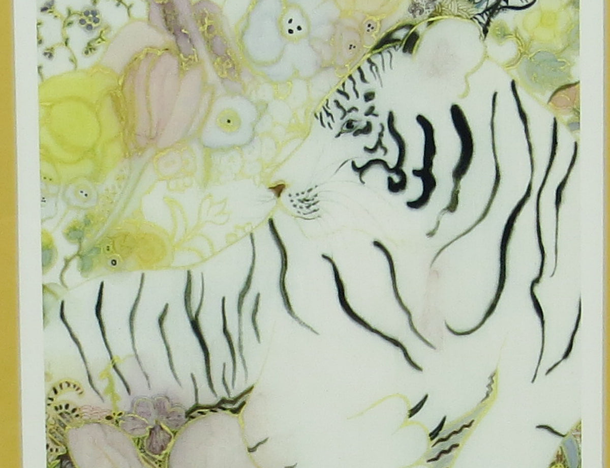 Vintage Leah Niemoth "The White Tiger" Limited Edition Giclee Signed b ...