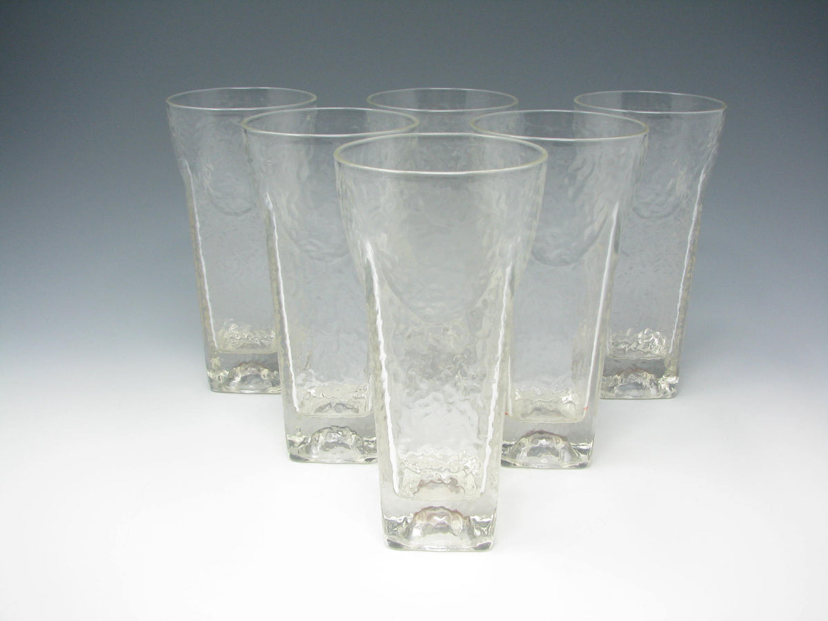 Vintage Libbey St. Regis Ice Textured Cooler or Tumbler Glasses - 6 Pi ...