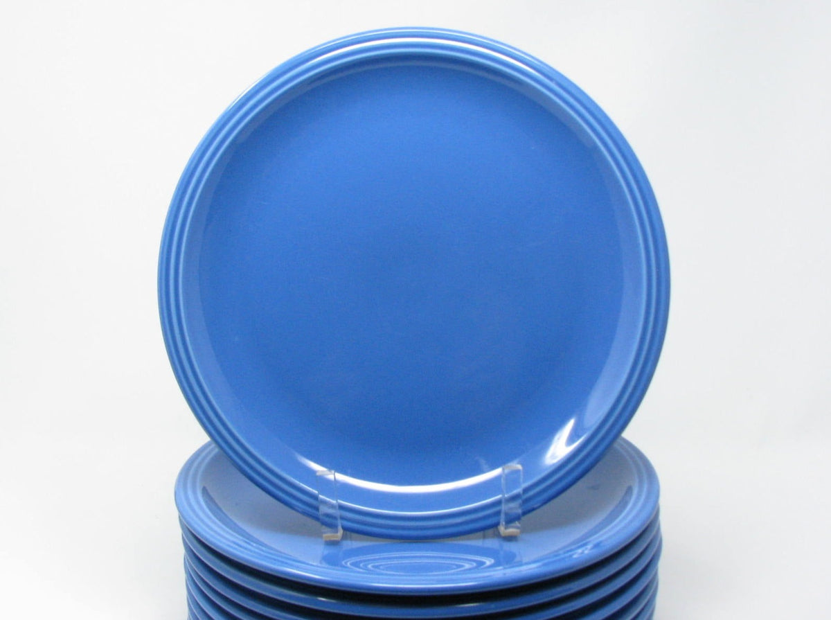 Vintage Nancy Calhoun Flamingo Periwinkle Blue Dinner Plates Made in P ...