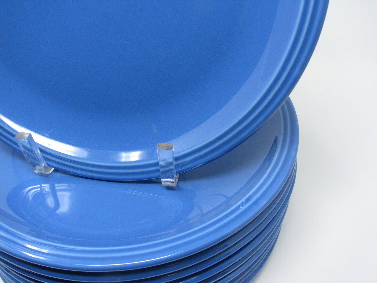 Vintage Nancy Calhoun Flamingo Periwinkle Blue Dinner Plates Made in P ...