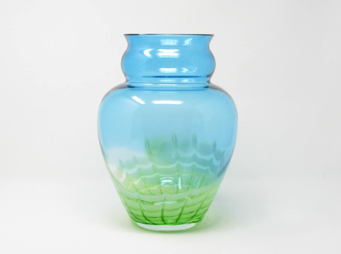Waterford Crystal Evolution Ocean Tide Vase in Blue and Green ...