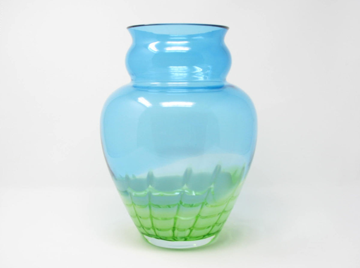 Waterford Crystal Evolution Ocean Tide Vase in Blue and Green ...