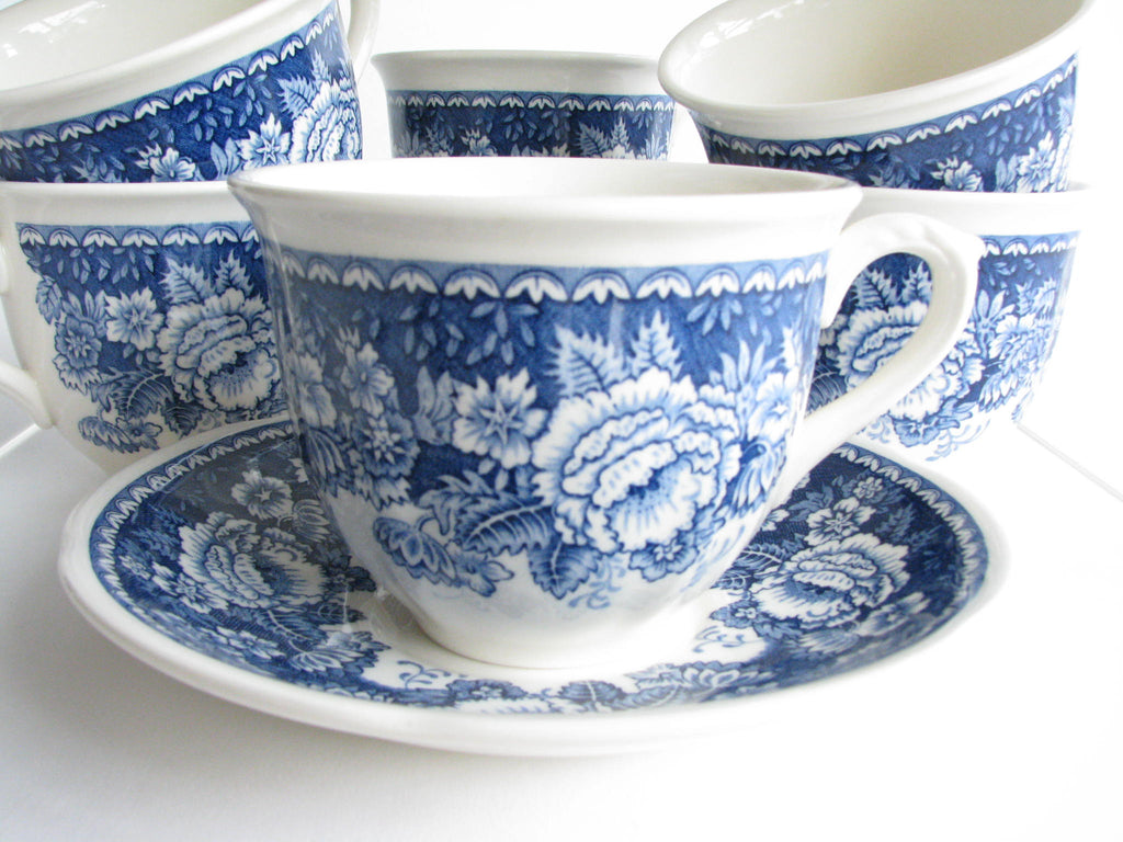Vintage Mason's England Crabtree & Evelyn Blue & White Tea Set ...