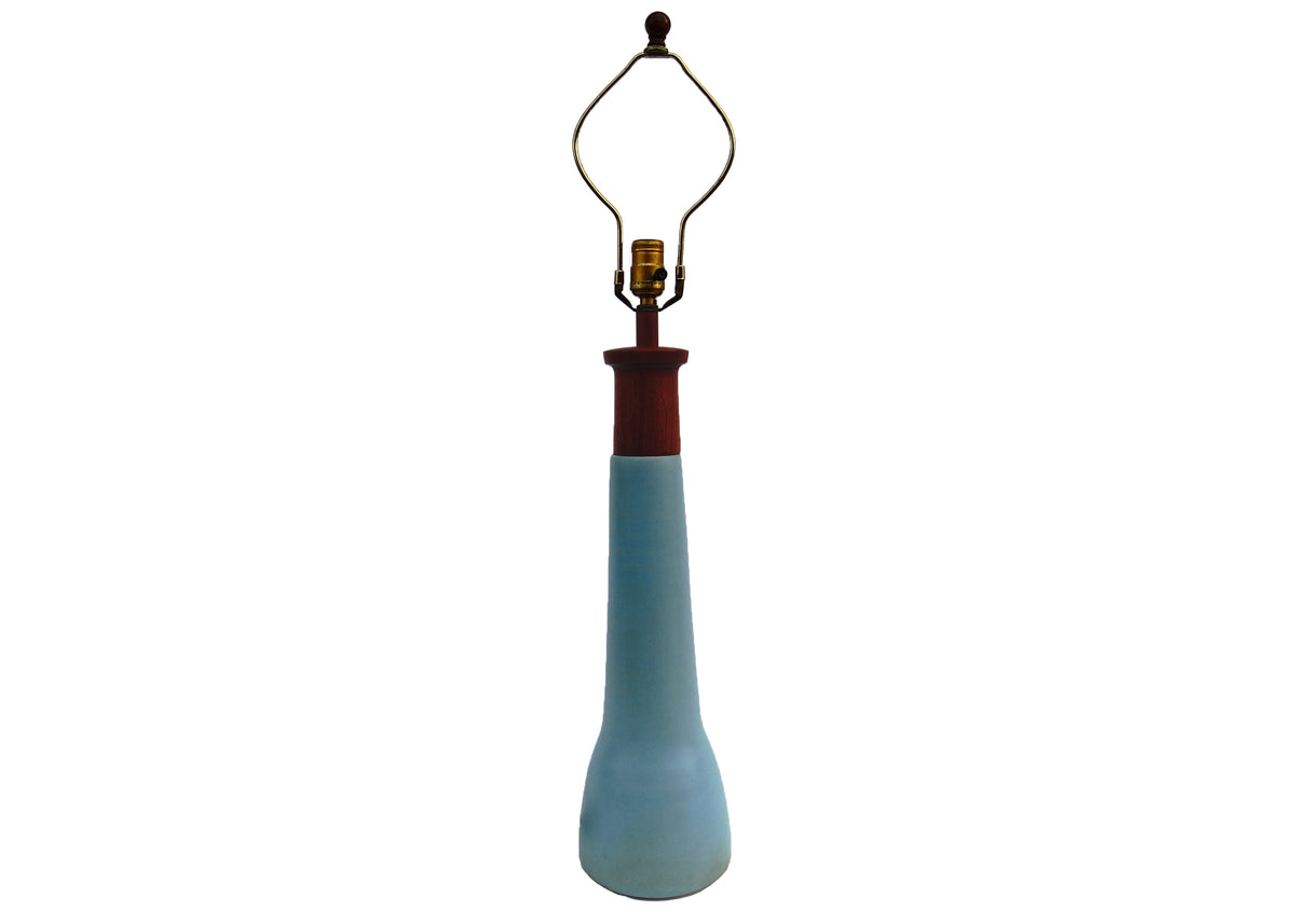 1960s Jane and Gordon Martz Marshall Studios Pottery and Walnut Lamp ...