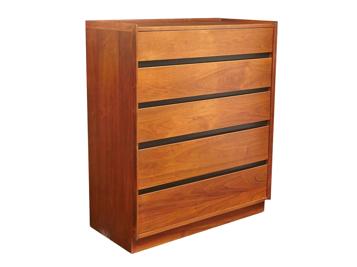 1970s Dillingham Esprit Walnut 5 Drawer Tall Dresser – edgebrookhouse