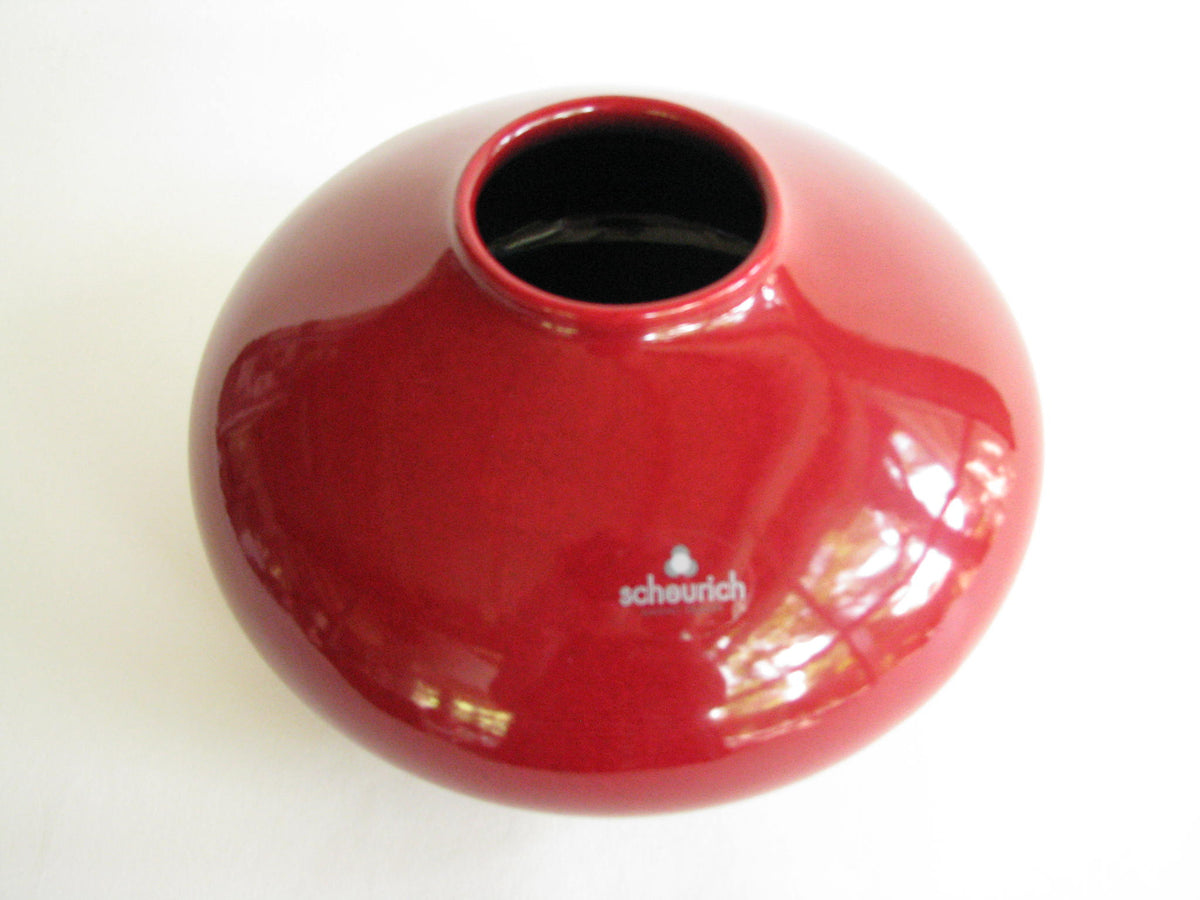 Modern Schuerich Amano Pottery Germany Red Vase – edgebrookhouse