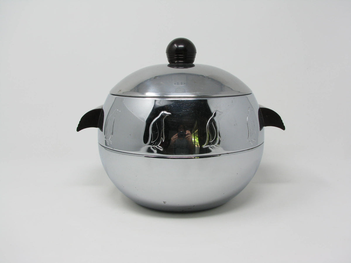 Vintage 1940s West Bend Stainless Steel Penguin Ice Bucket / Hot Serve ...
