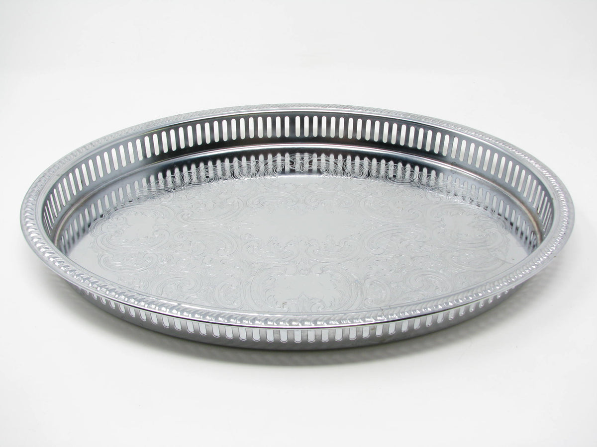 Vintage 1950s Shelton Ware Reticulated Chrome Tray – edgebrookhouse