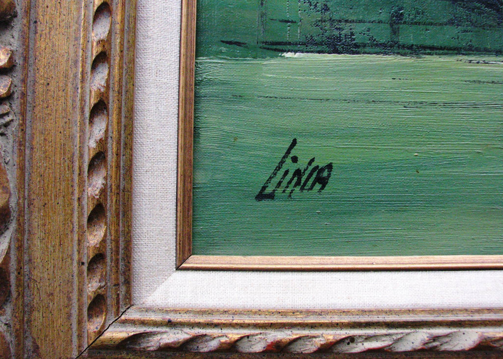 Vintage 1960s Enzo Linca Modernist Cityscape Painting of Paris ...