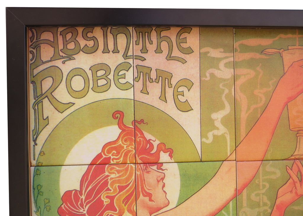 Vintage Absinthe Robette French Spirit Advertising Sign on Tiles ...