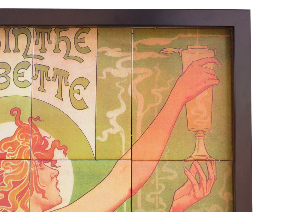 Vintage Absinthe Robette French Spirit Advertising Sign on Tiles ...