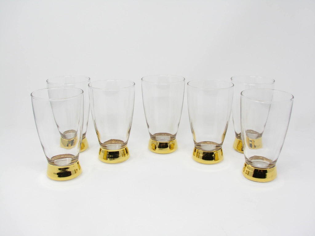 Vintage Anchorware Glassware Set with 22K Gold Trimmed Bases - 23 Piec ...