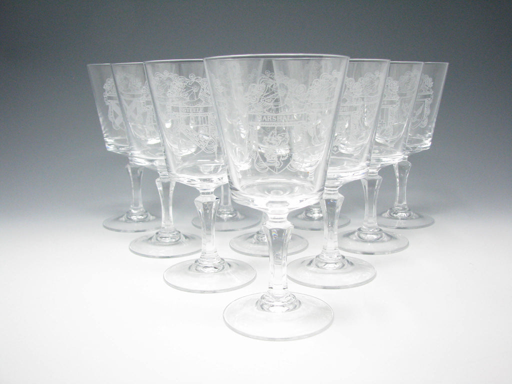 Vintage Bleikristall Lead Crystal Goblets Glasses with Various Family ...