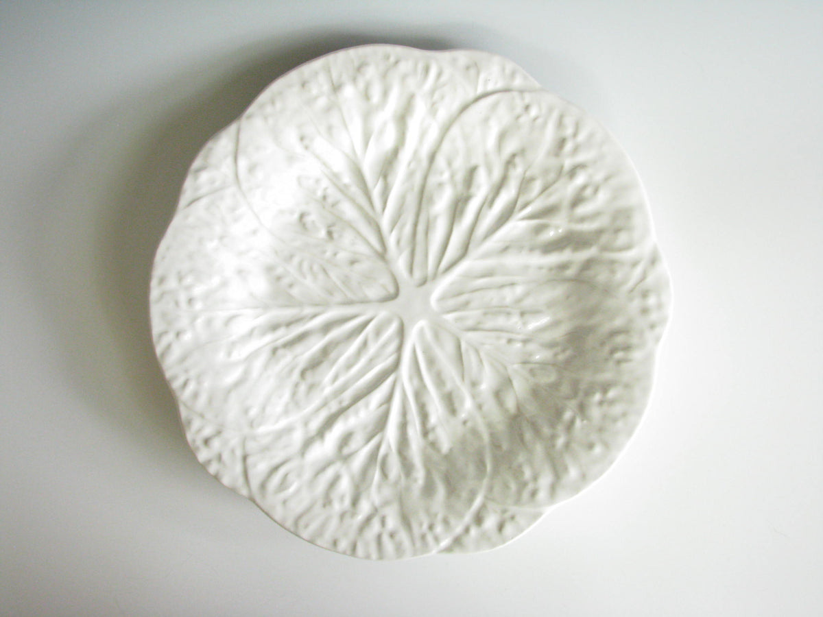 Vintage Block Subtil Portugal Majolica Ceramic White Cabbage Platter ...
