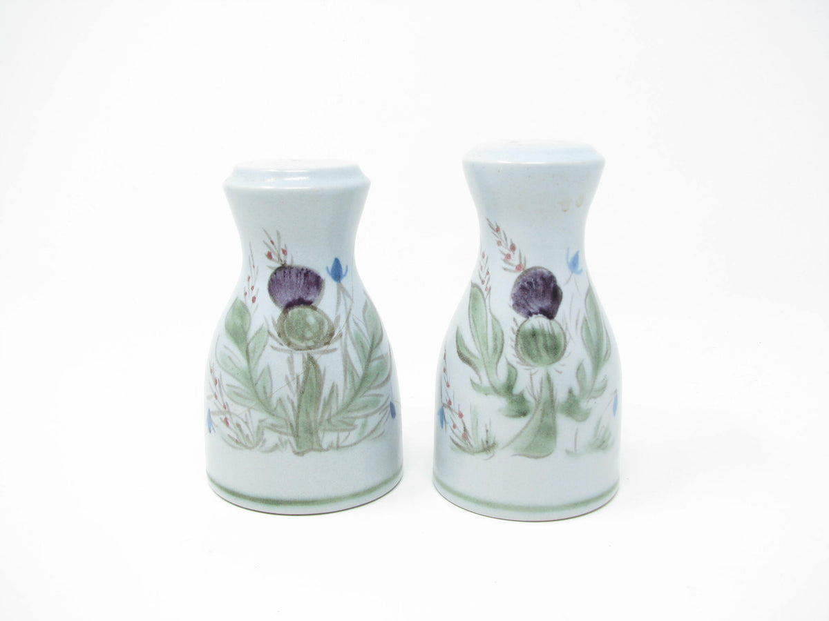 Vintage Buchan Scotland Thistleware Pottery Salt & Pepper Shakers - 2 ...