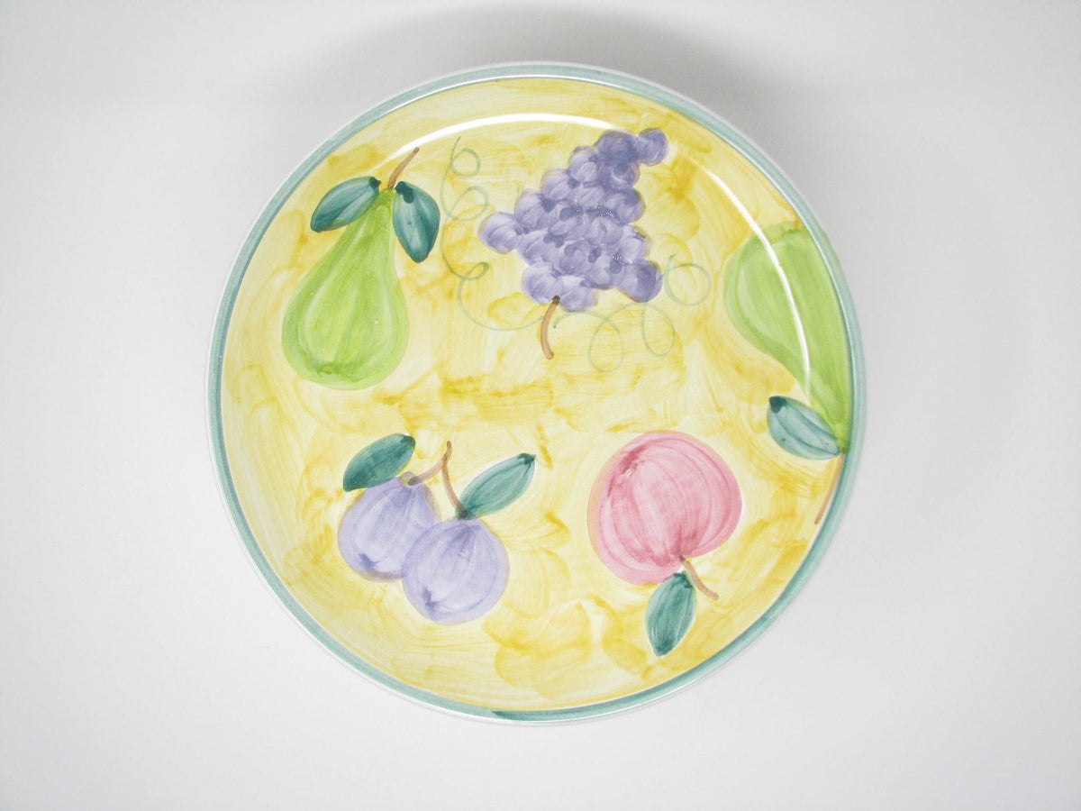 Vintage Caleca Frutta Italian Pottery Dinner Plates with Fruit Design ...