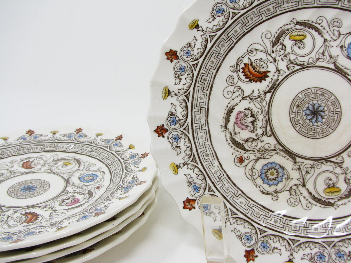 Vintage Copeland Spode England Florence Bread Plates with Floral Patte ...