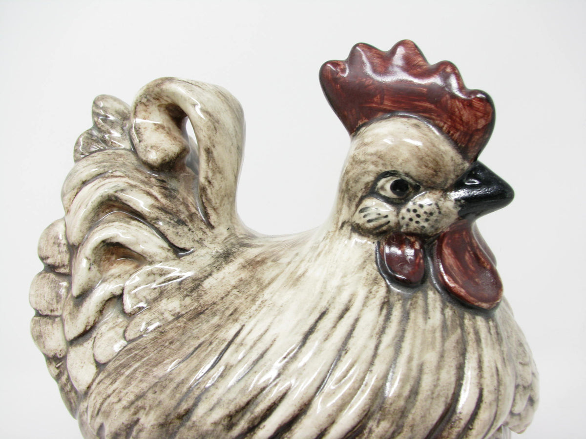 Vintage Hand-Painted Ceramic Chicken Shaped Box or Canister Signed ...