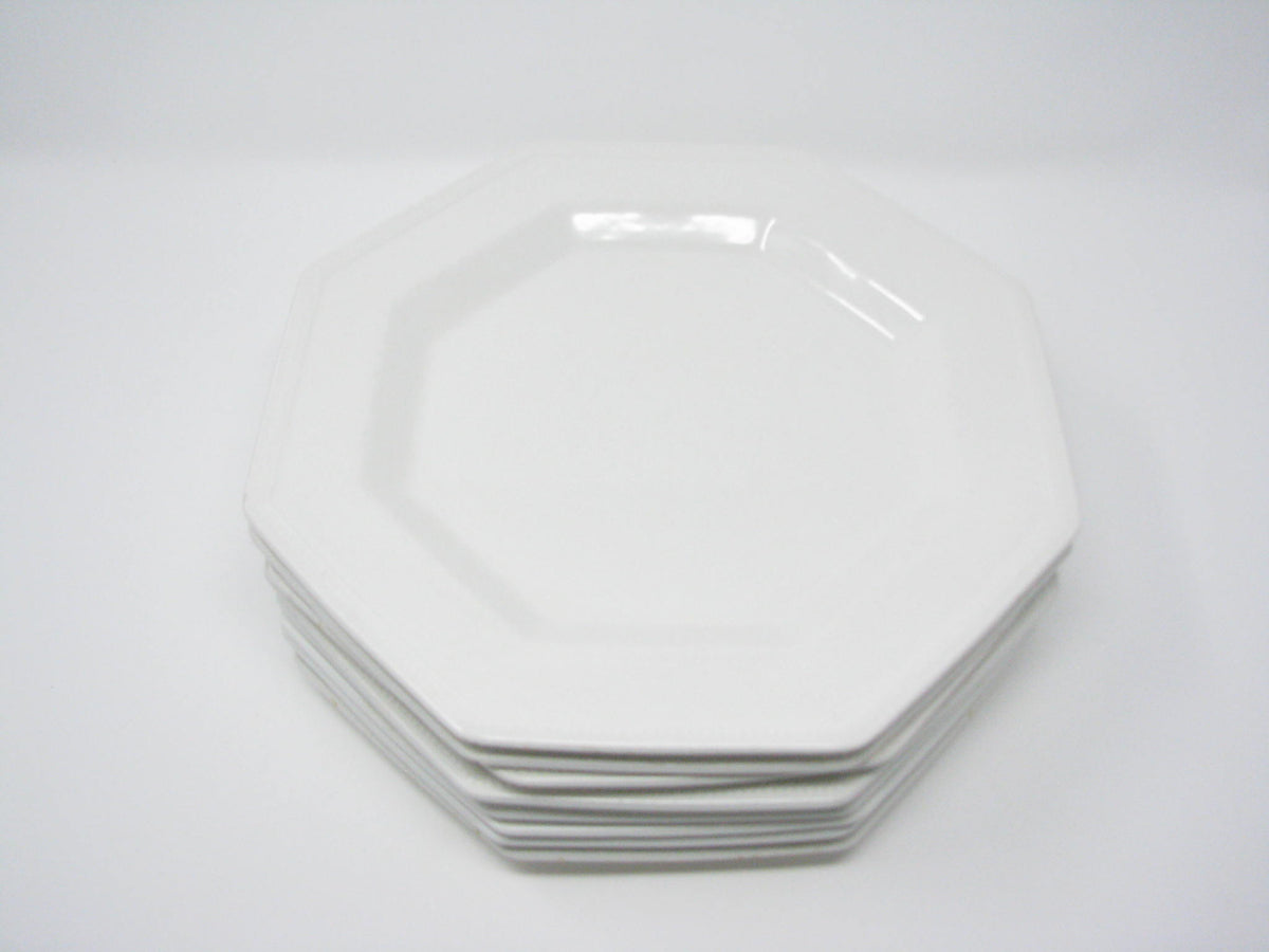Vintage Johnson Bros Heritage White Octagon Dinner Plates - Set of 8 ...