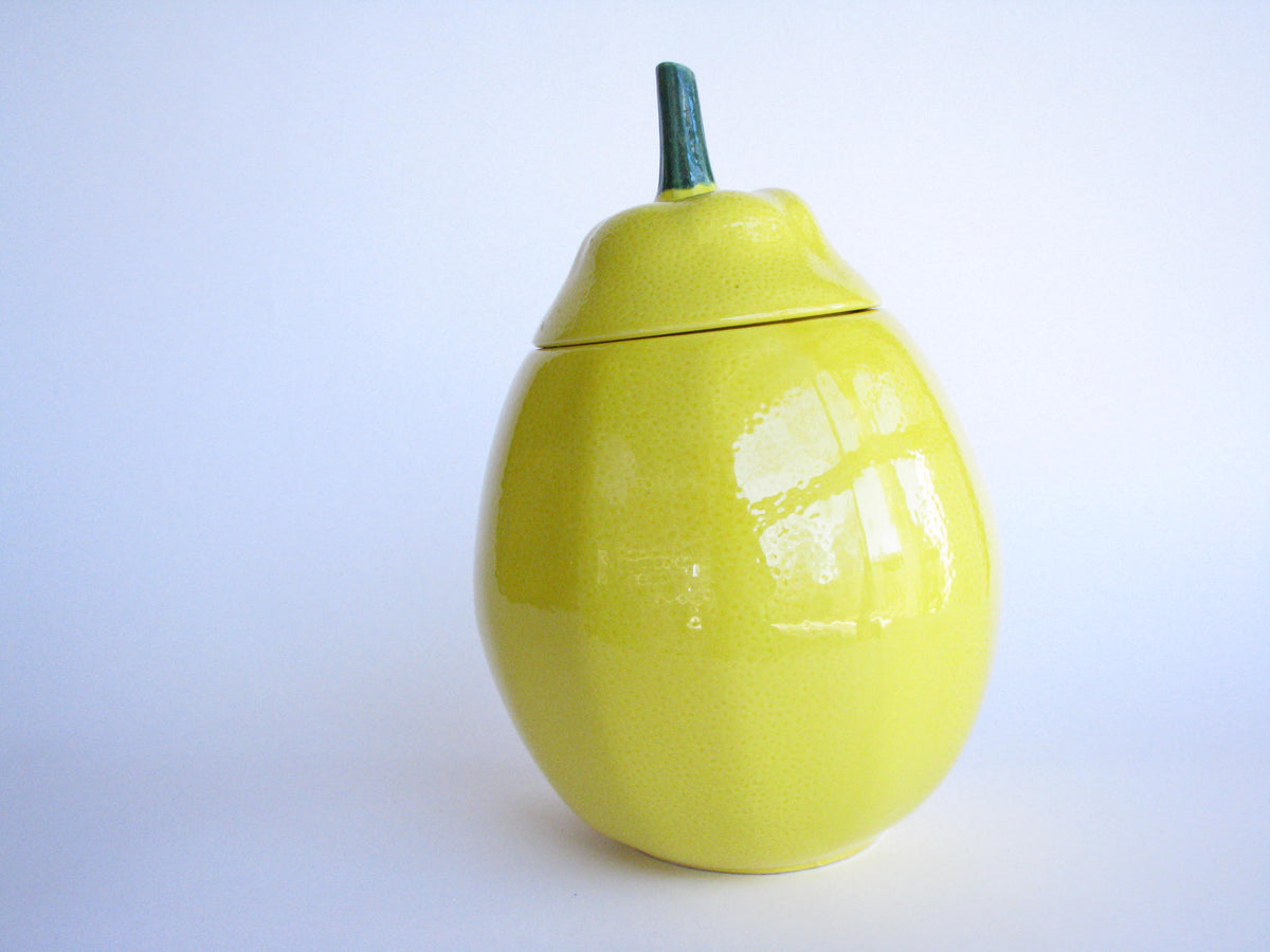 Vintage Lemon Shaped Ceramic Cookie Jar or Canister – edgebrookhouse