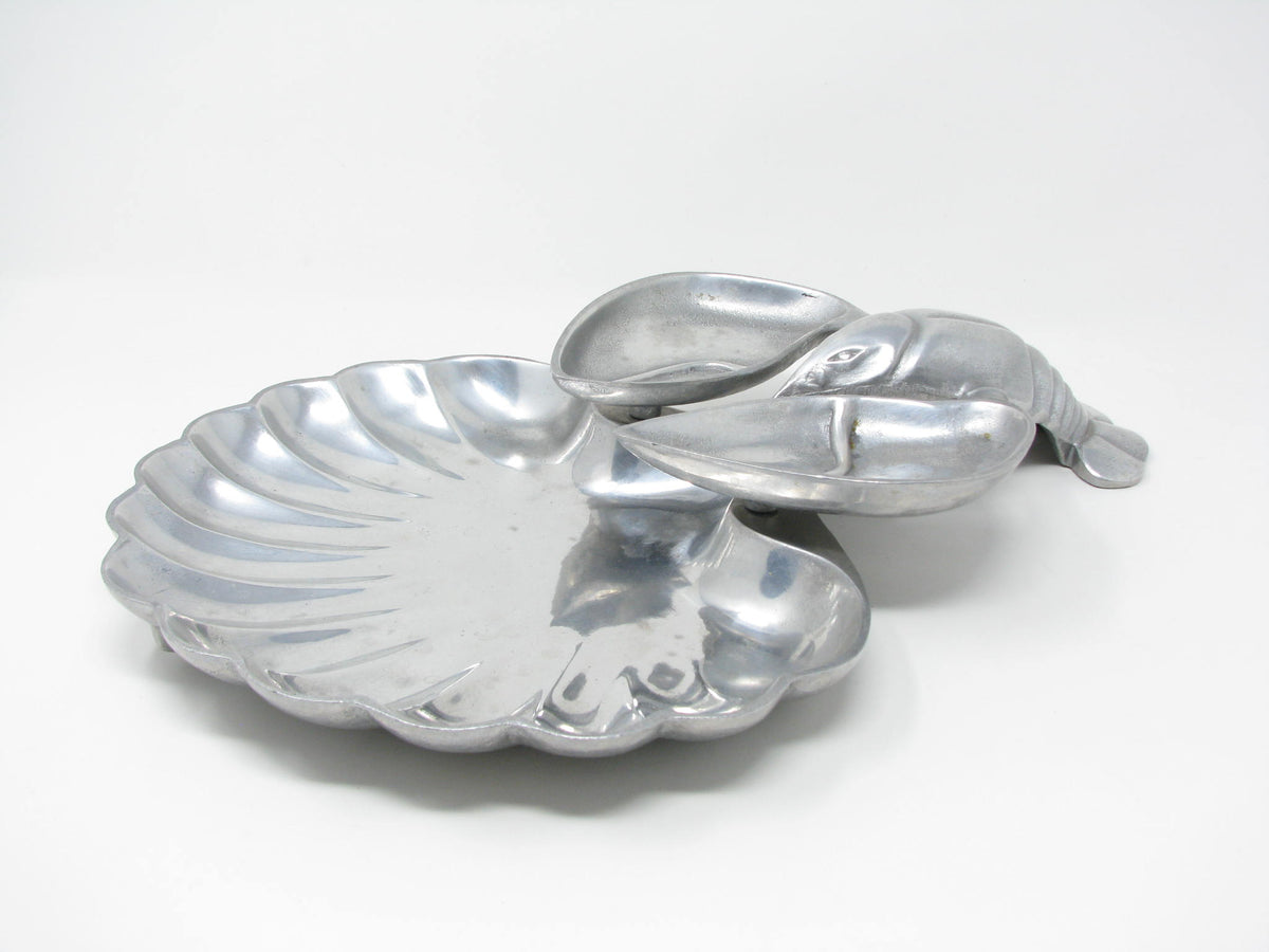Vintage Pewtarex Petwer Lobster & Shell Serving Dish Made in USA ...