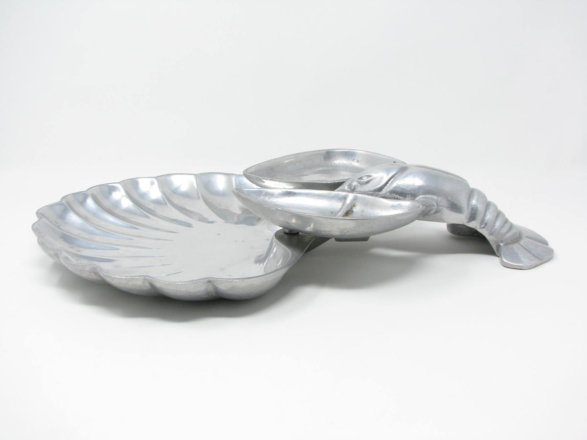 Vintage Pewtarex Petwer Lobster & Shell Serving Dish Made in USA ...