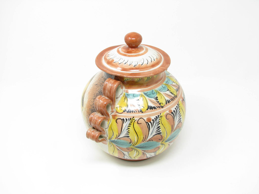 Vintage Mayolica Santa Rosa Folk Art Mexican Majolica Pottery Lidded U ...