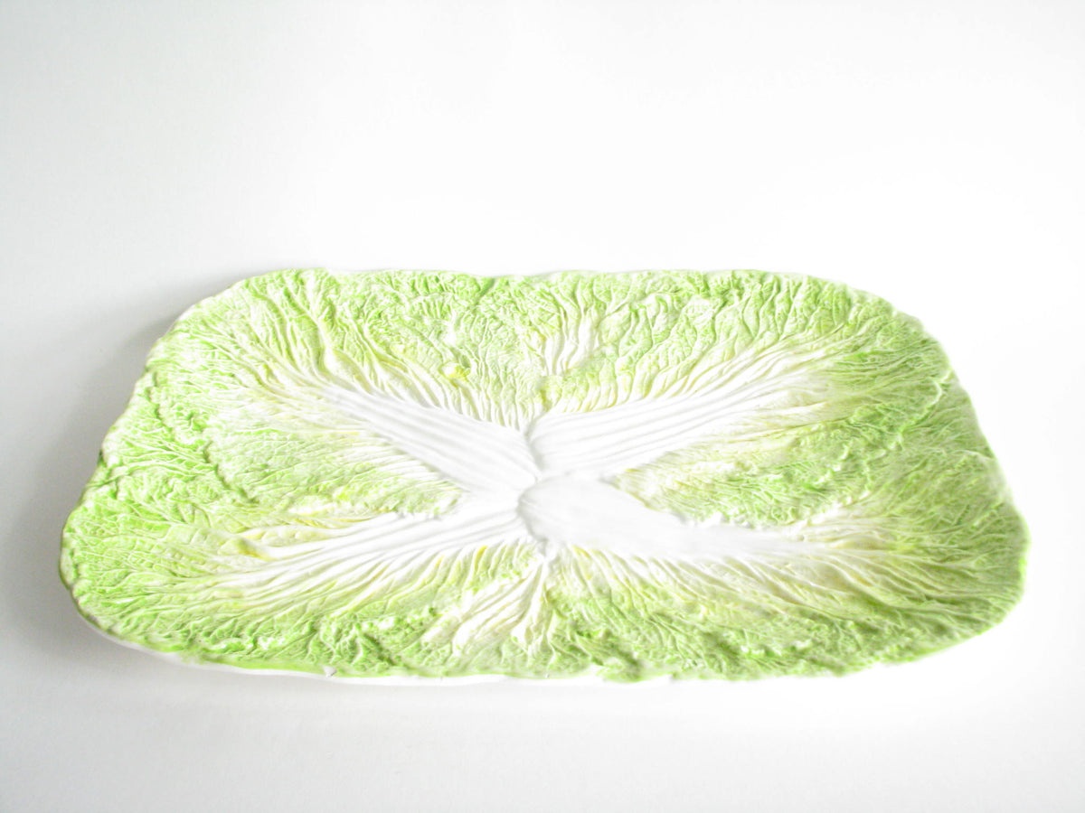 Vintage Sigma TasteSetter Extra Large Ceramic Leafy Cabbage Platter ...