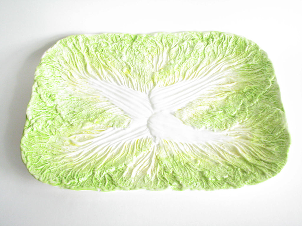 Vintage Sigma TasteSetter Extra Large Ceramic Leafy Cabbage Platter ...