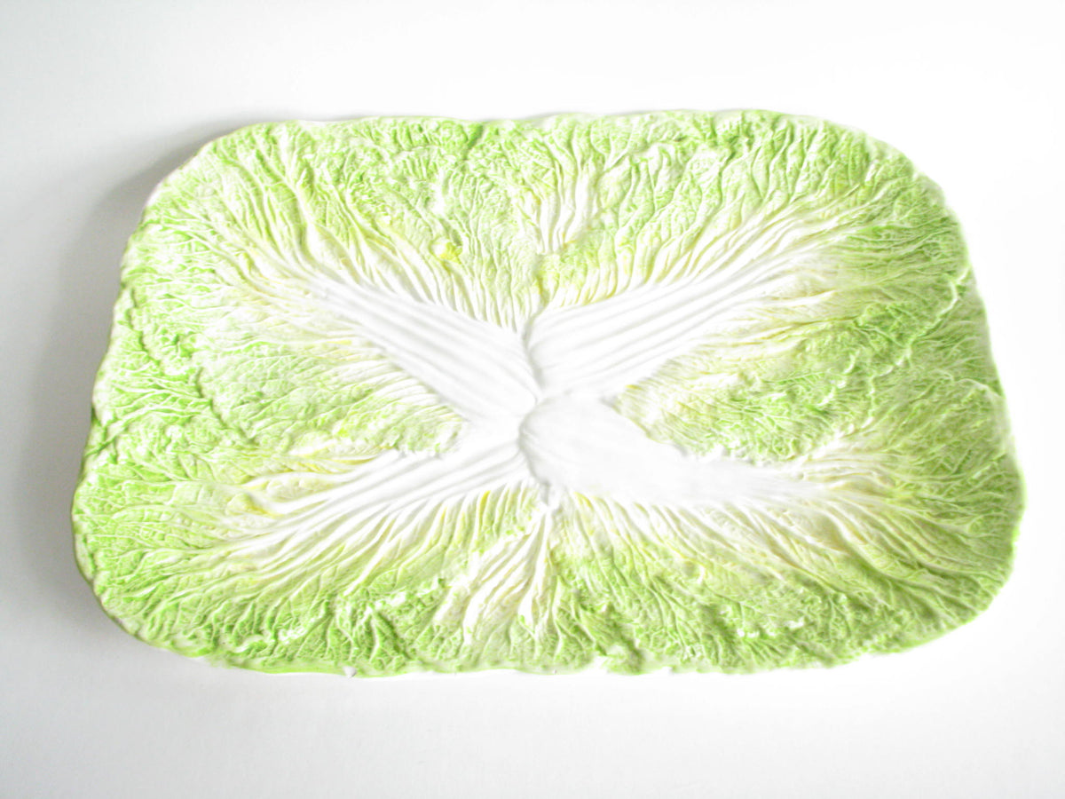 Vintage Sigma TasteSetter Extra Large Ceramic Leafy Cabbage Platter ...