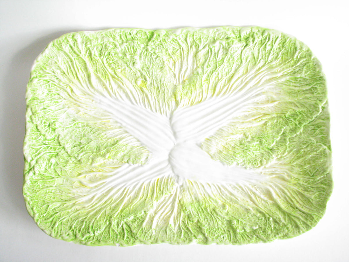 Vintage Sigma TasteSetter Extra Large Ceramic Leafy Cabbage Platter ...