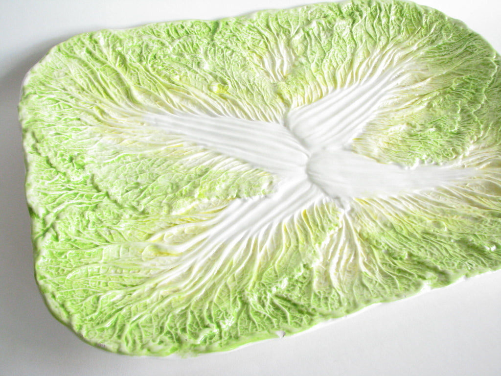 Vintage Sigma TasteSetter Extra Large Ceramic Leafy Cabbage Platter ...