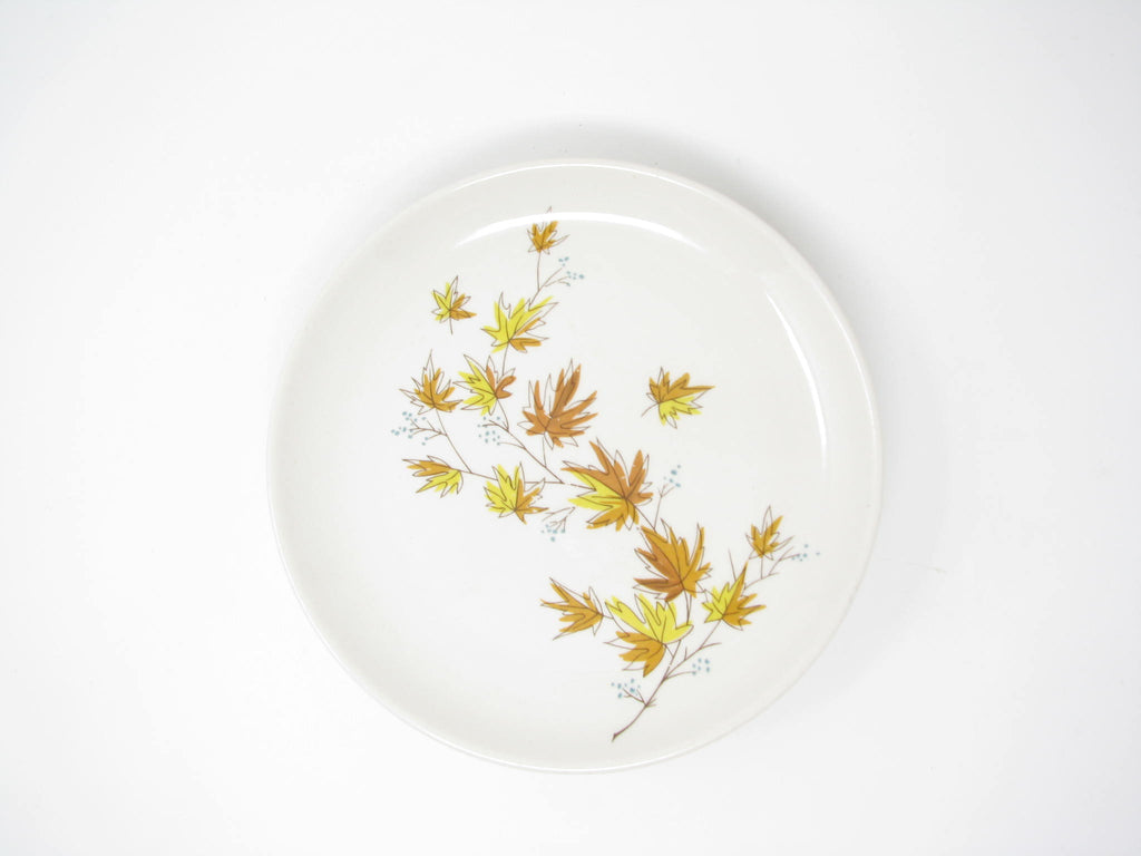 Vintage Taylorstone Autumn Splendor Bread Plates with Falling Leaves ...