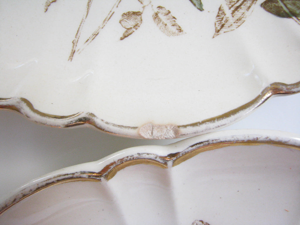 Antique George Jones and Sons Pottery / Ceramic Plates with Hand-Paint ...