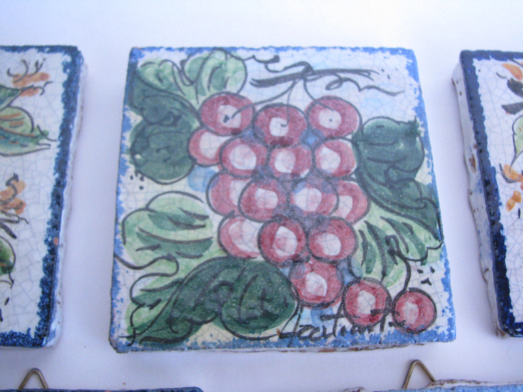 Vintage Fratantoni Ceramiche for Vietri Hand Painted Terracotta Tiles ...