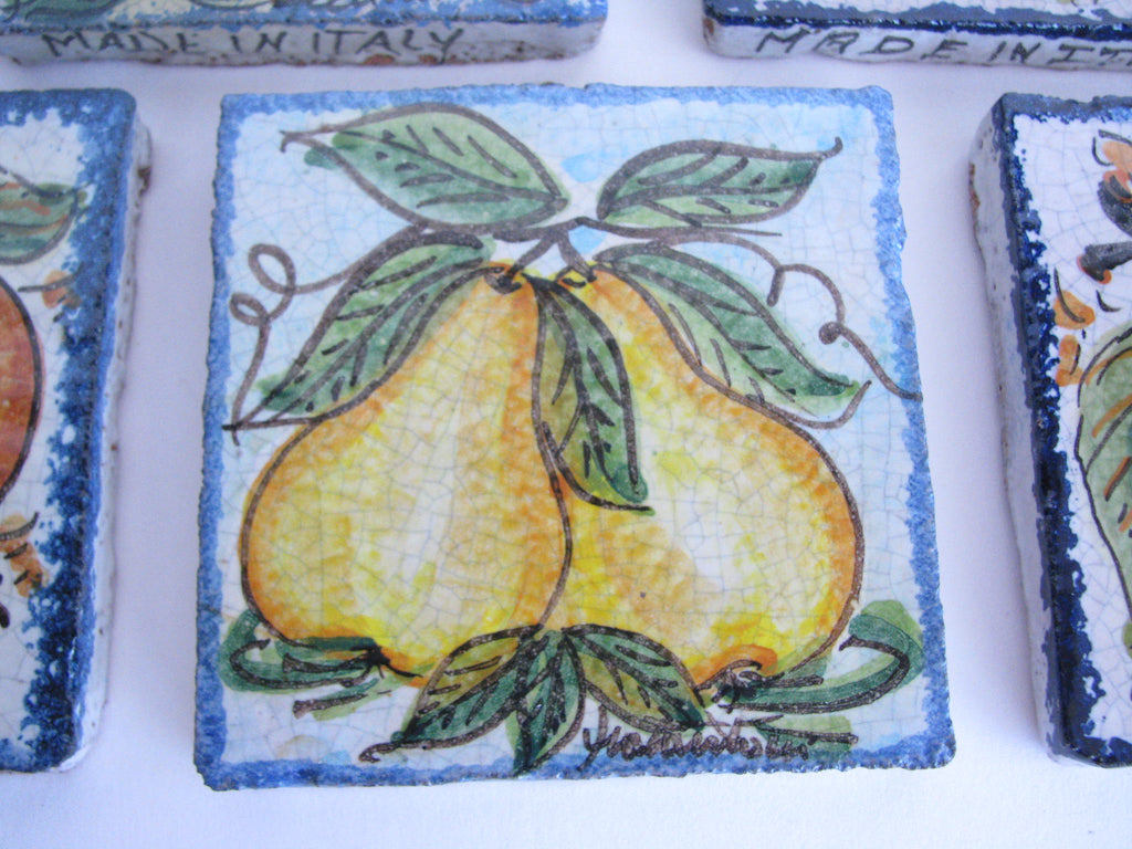 Vintage Fratantoni Ceramiche for Vietri Hand Painted Terracotta Tiles ...