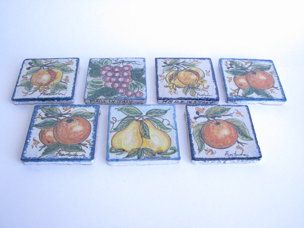 Vintage Fratantoni Ceramiche for Vietri Hand Painted Terracotta Tiles ...
