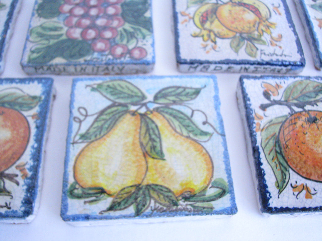 Vintage Fratantoni Ceramiche for Vietri Hand Painted Terracotta Tiles ...